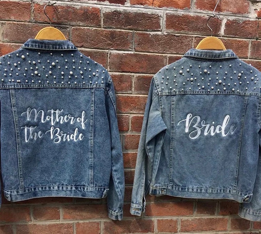 Embroidered Jean Jacket, Bride Jean Jacket, Embroidered Denim Jacket ...