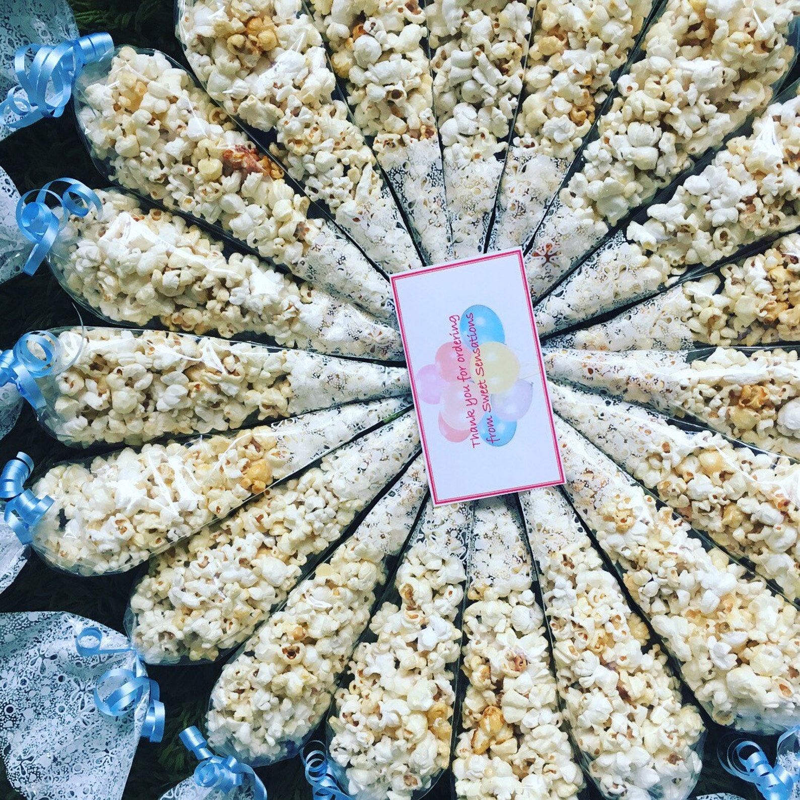 Personalised Popcorn Favours X10 Baby Shower Thanks for | Etsy
