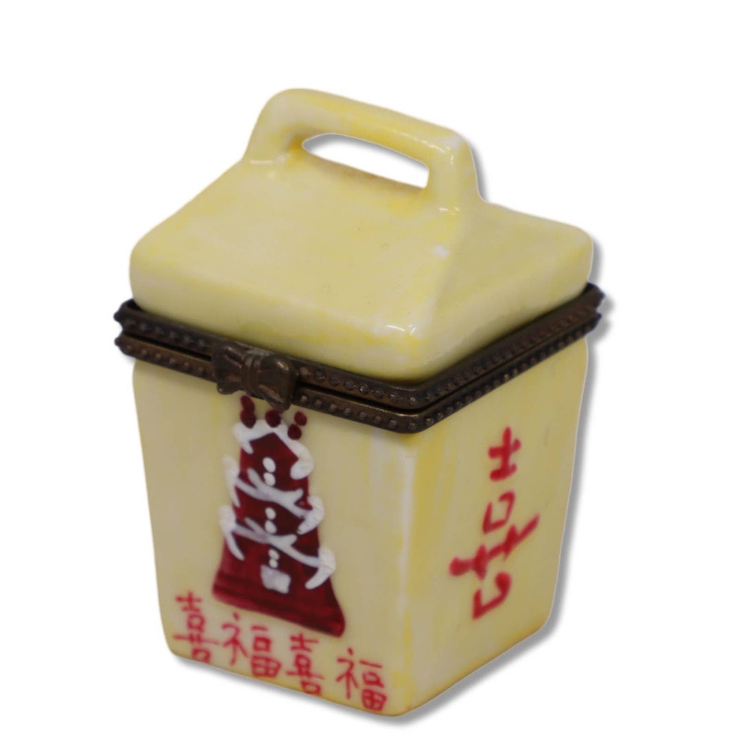 Pagoda Chinese Take Out Food Porcelain Trinket Box Vintage - Etsy
