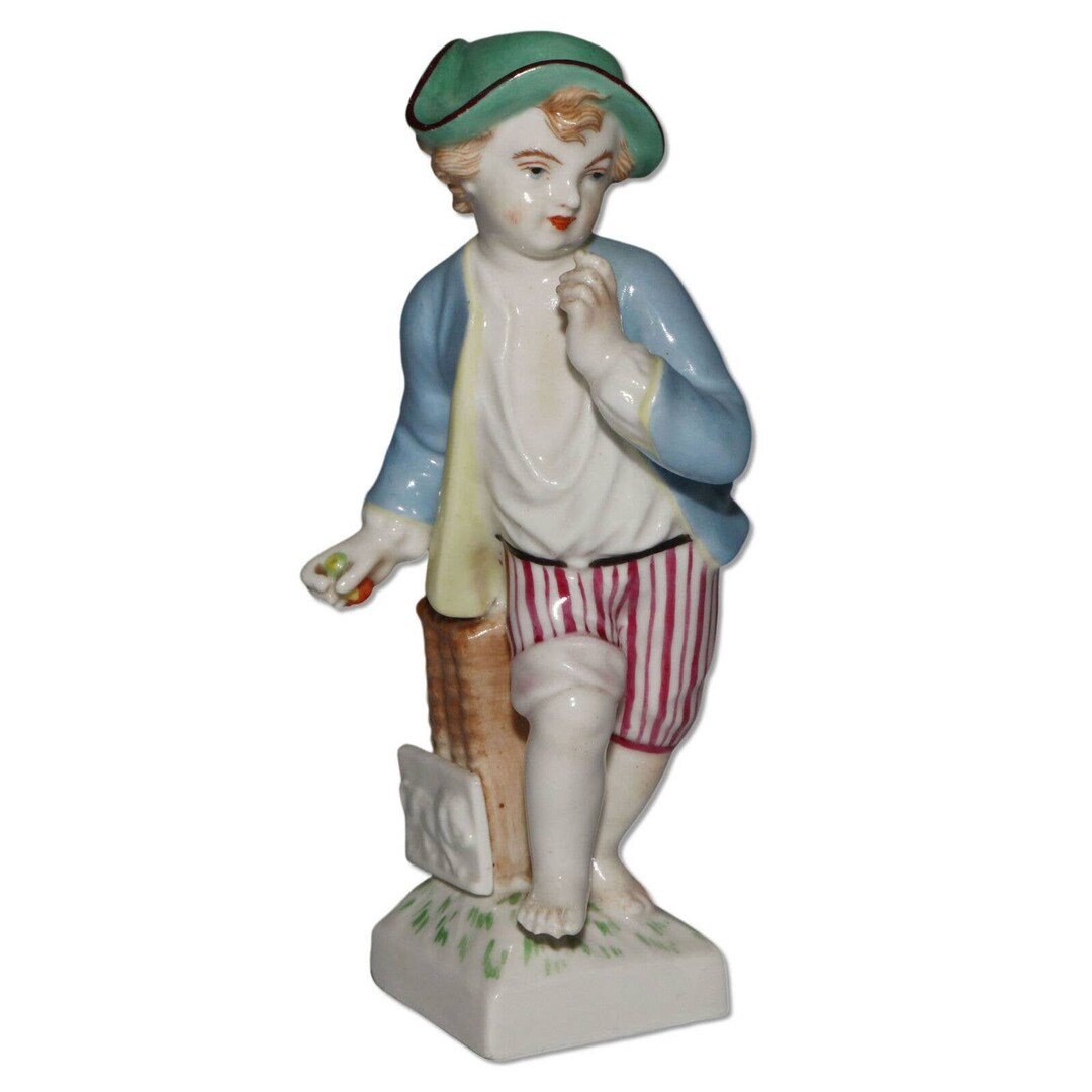 KPM Porcelain Figurine Julius Selling Fruit.19th C. Antique - Etsy