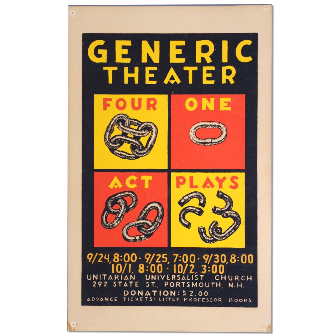Generic Theater four One Act Plays Poster - Etsy