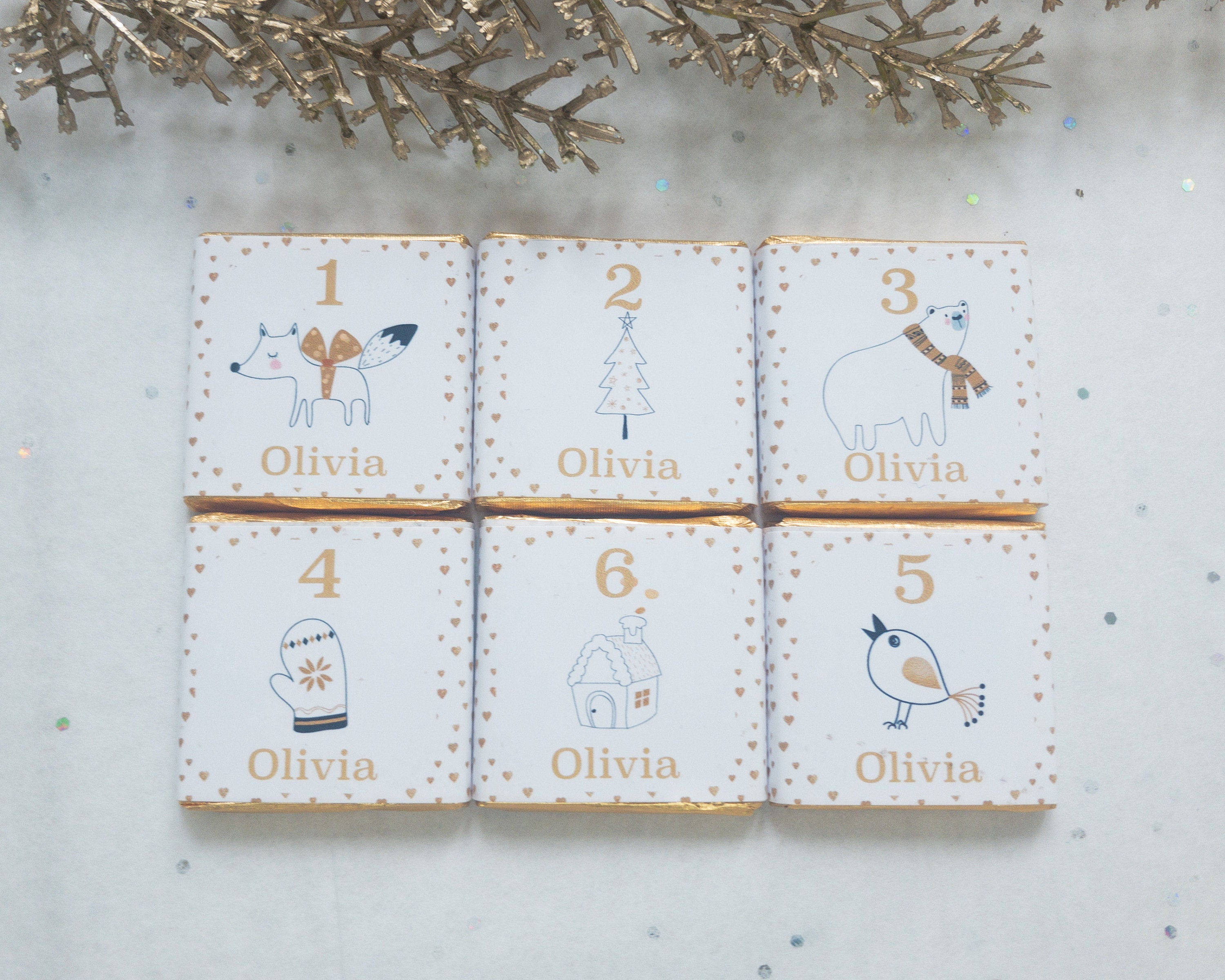 Personalised Advent Calendar Chocolate, Countdown to Christmas, Advent ...