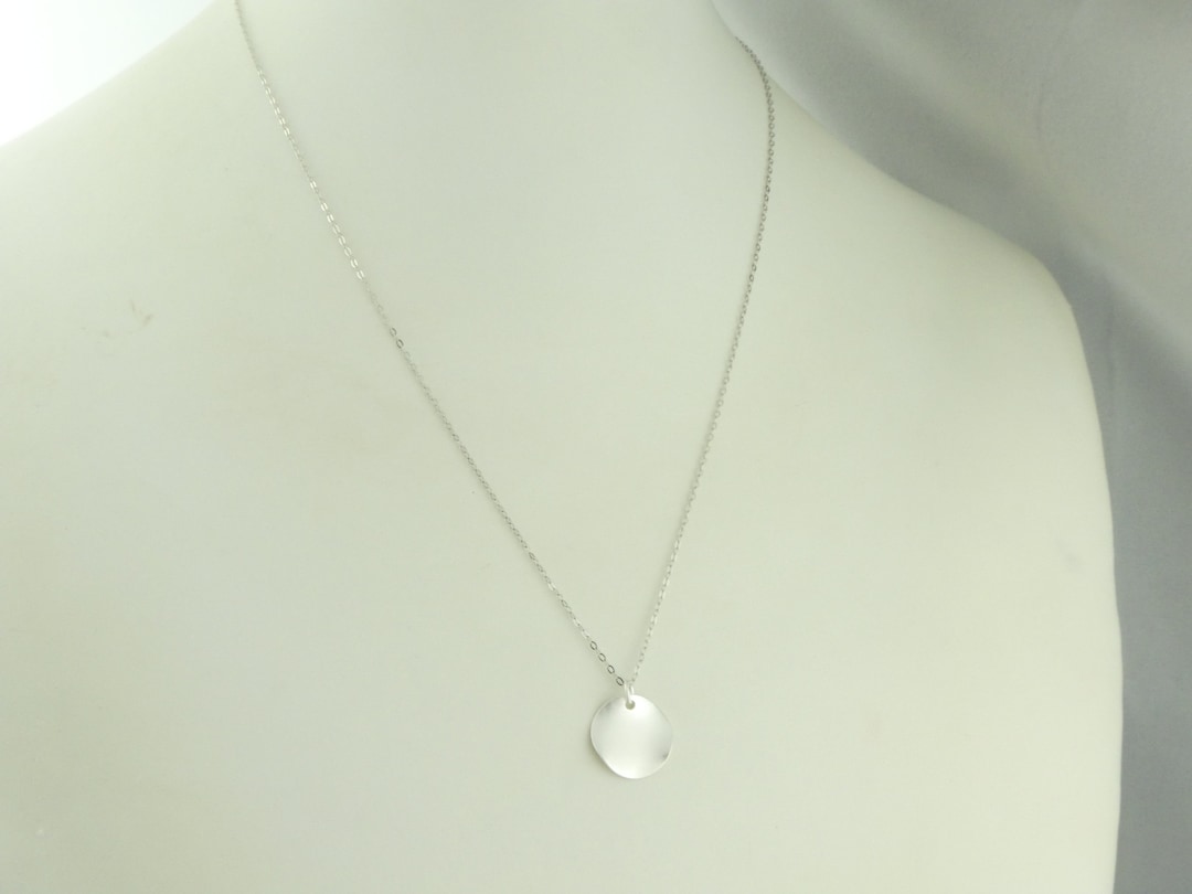 925 Chain Necklace Silver With Pendant Plate Wavy Matt 13 Mm - Etsy