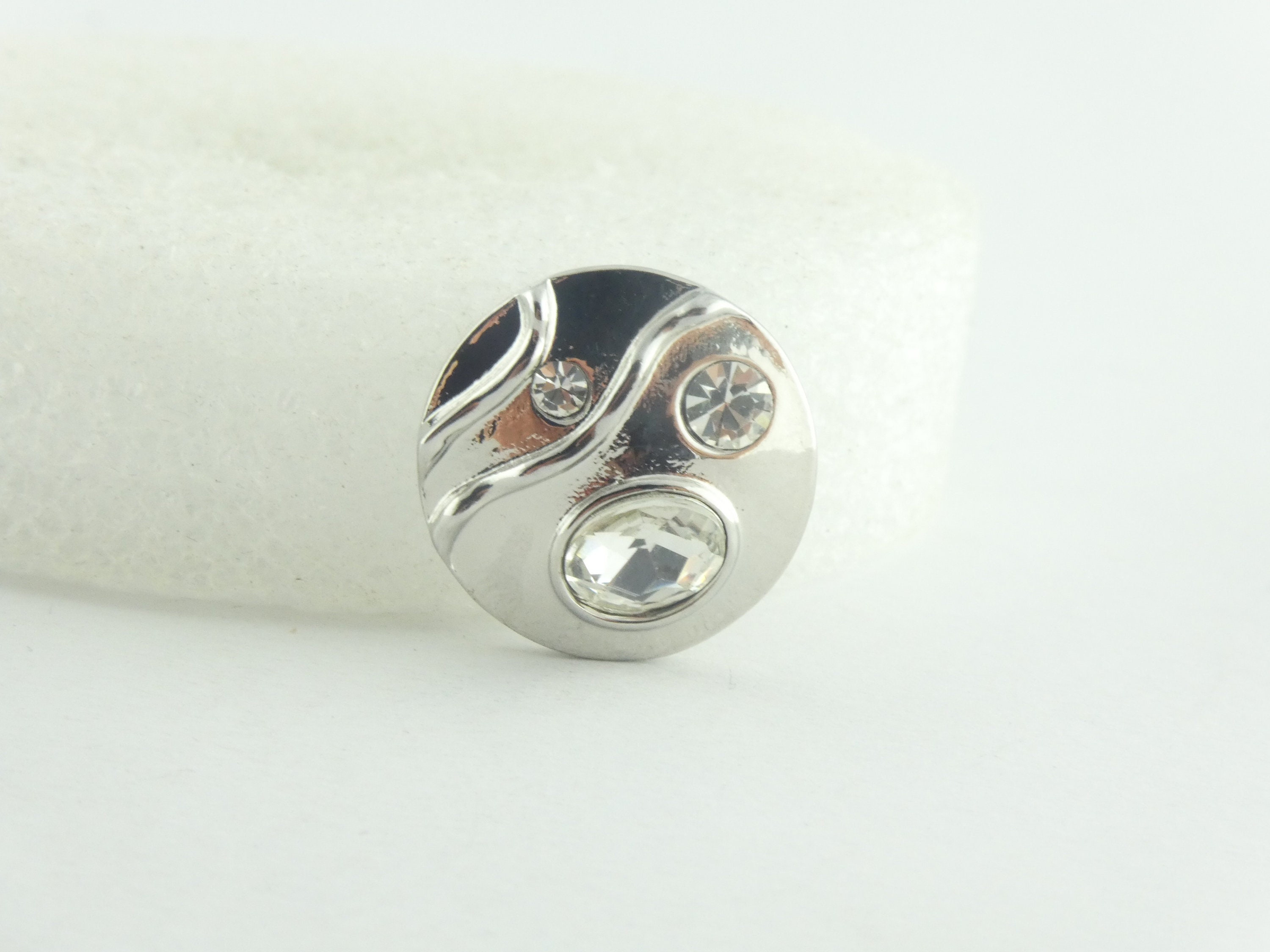 Snap Button Chunk Metal Silver - Etsy UK