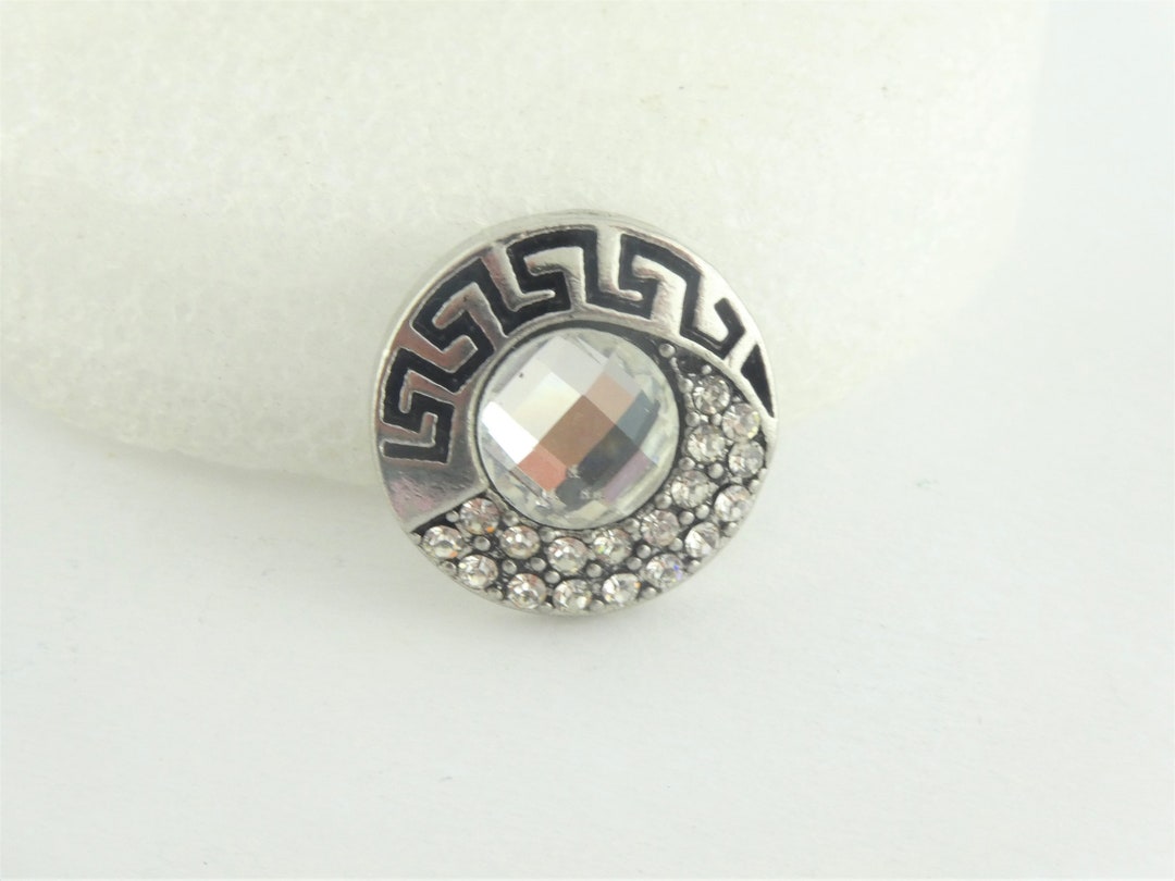 Snap Button Chunk Metal Silver-black - Etsy