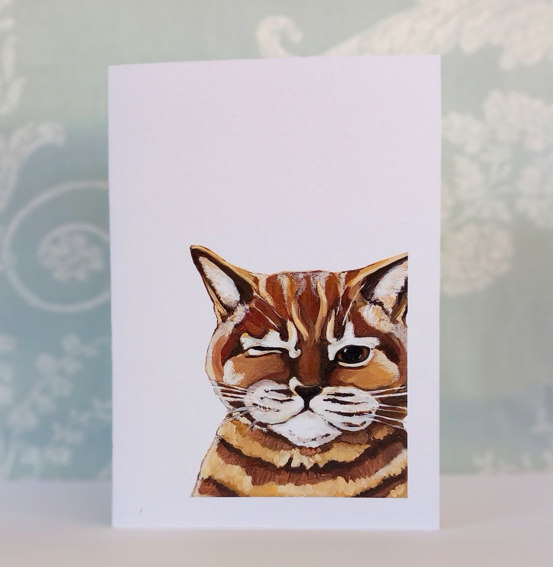Winking Hamish Art Card - Etsy