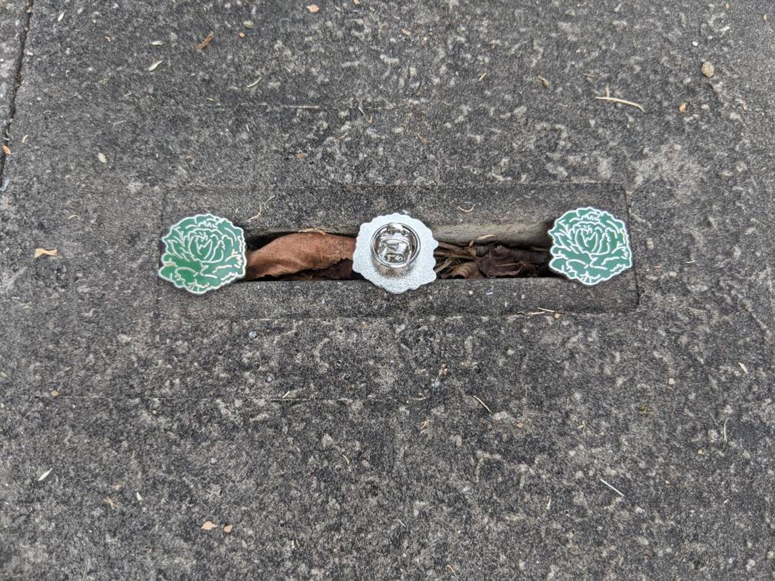 Dark Green Carnation Enamel Pin - Etsy