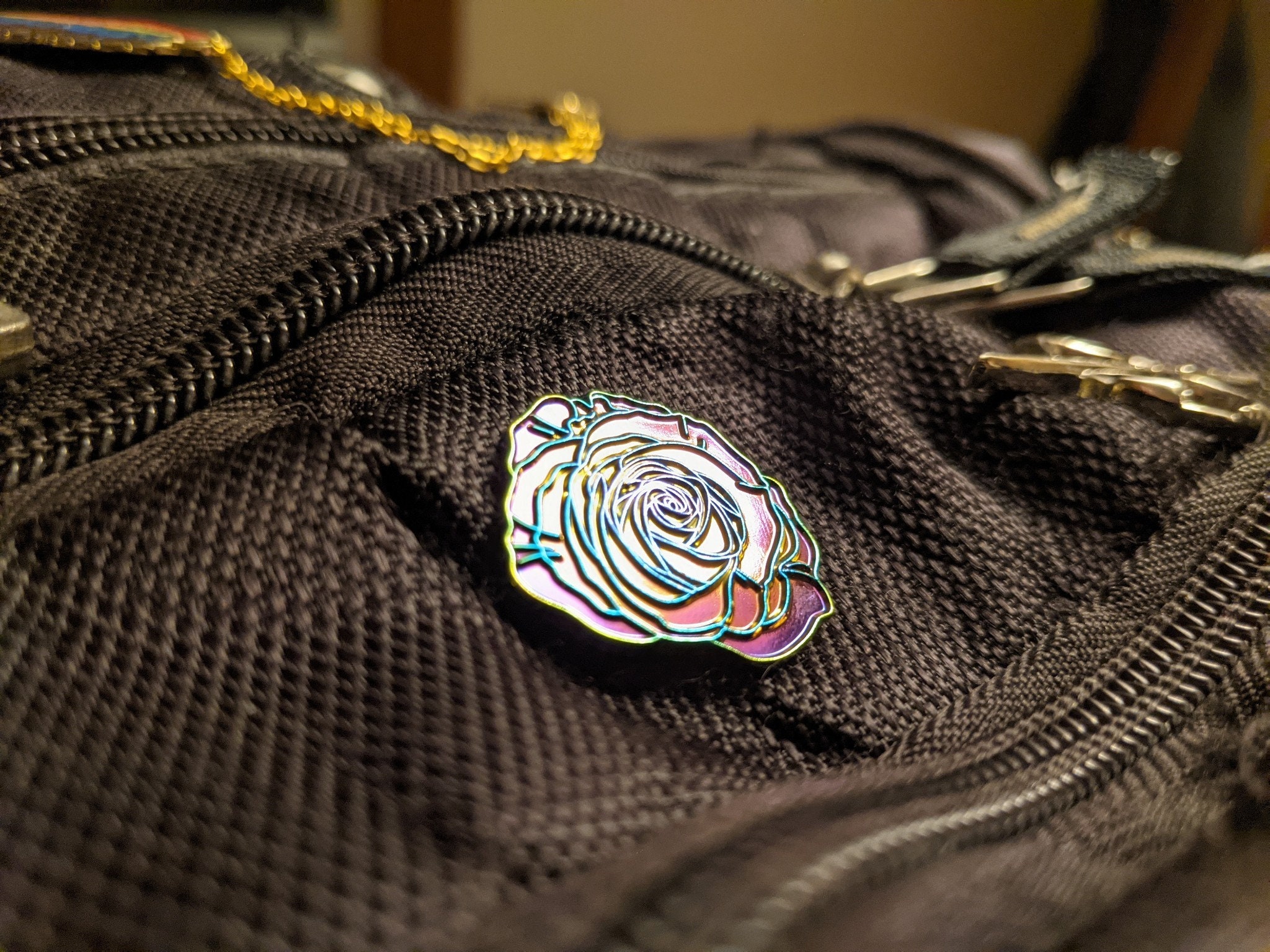 Rainbow Rose Pin (anodized) - Etsy