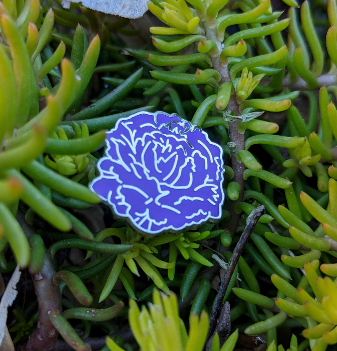 Purple Carnation Enamel Pin - Etsy