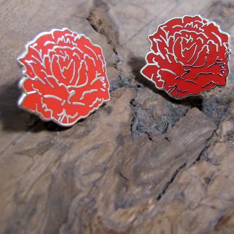 Flower Enamel Pin - Etsy