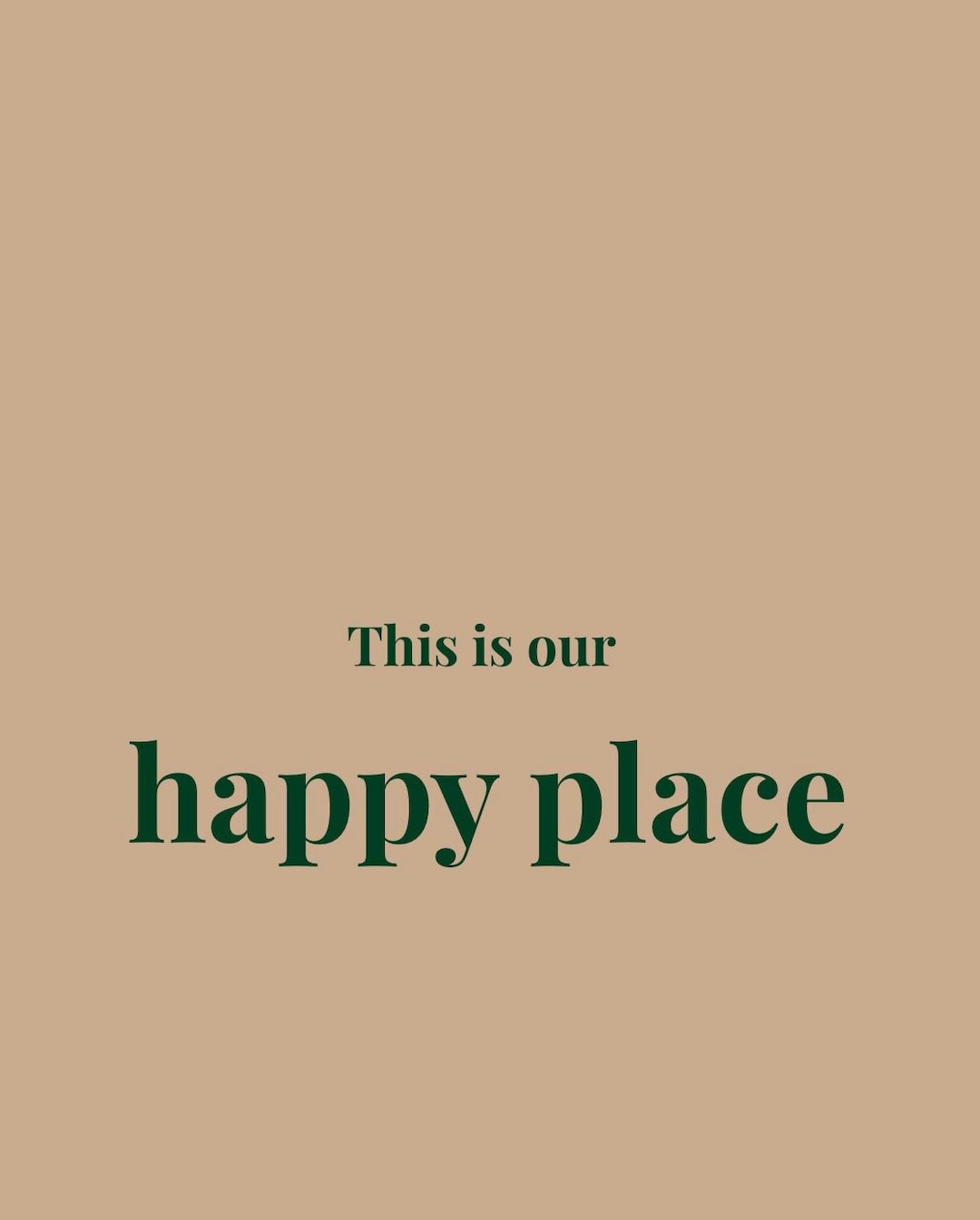 This is Our Happy Place Wall Art – Minimalist Home Quote Print – Cozy ...