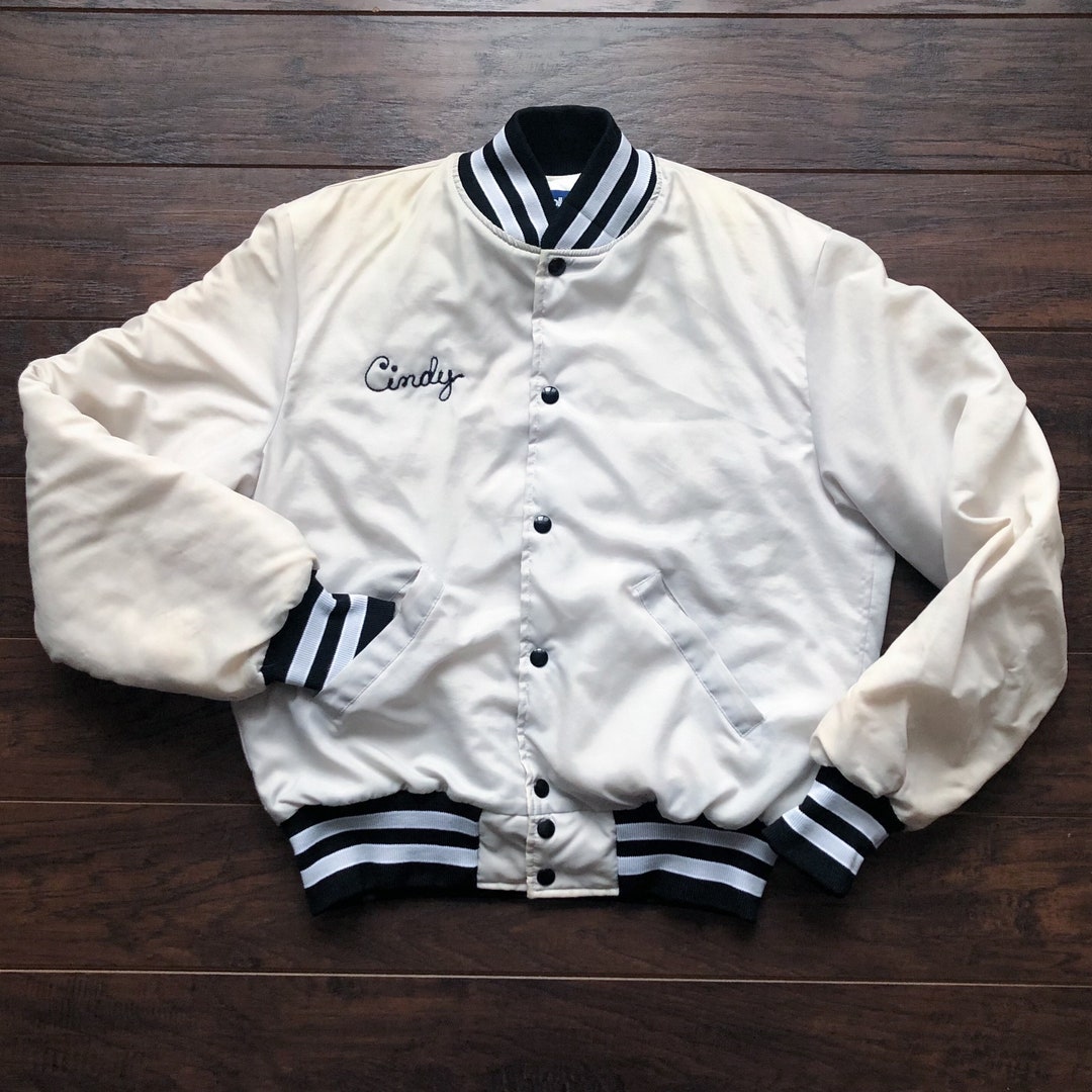 Vintage Three Rivers Construction Nylon Bomber Jacket “cindy” | Midland ...