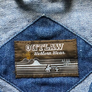 Vintage Men’s Outlaw Western Wear Denim Jacket - Etsy