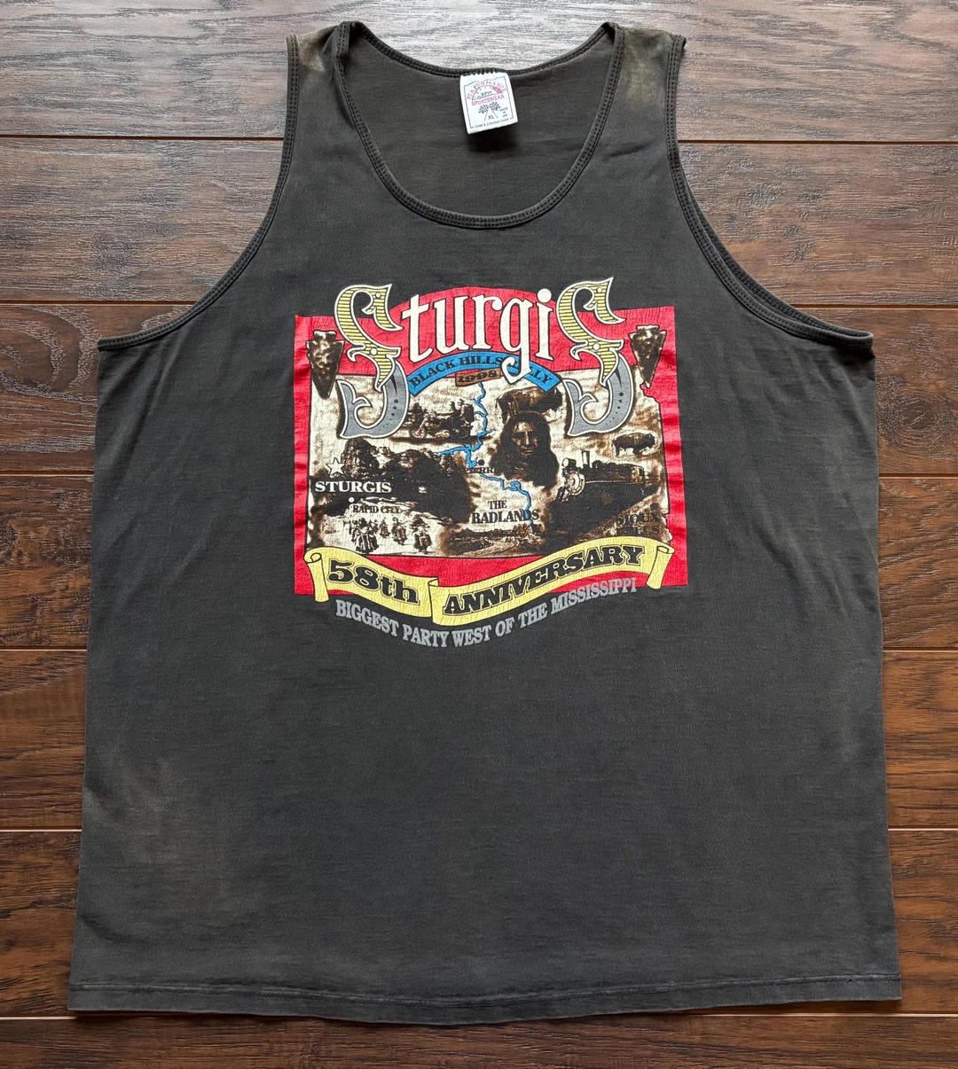 1998 Vintage 58th Anniversary Sturgis Black Hills Rally Tank Top ...