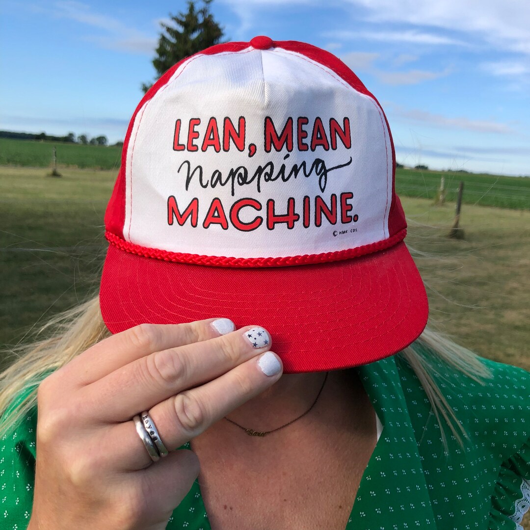80’s Vintage Lean Mean Napping Machine Snapback Hat | Designer Pro - Etsy