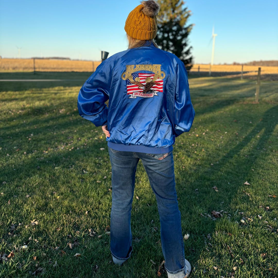 1992 Vintage Western Alabama american Pride Country Concert Bomber ...