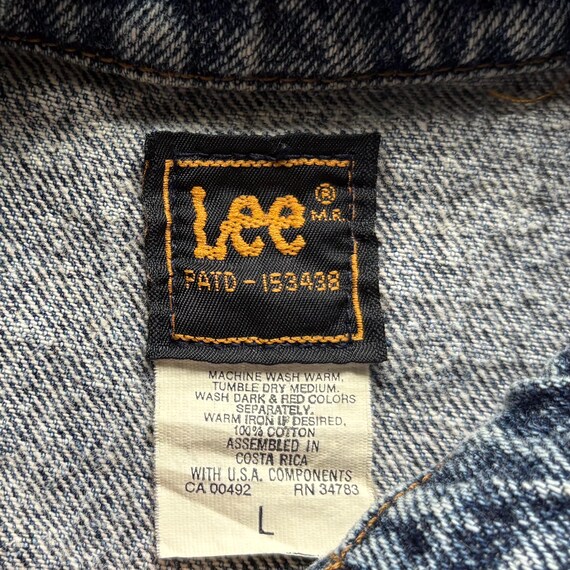 Vintage Western Lee Acid Wash Denim Trucker Jacket - Gem