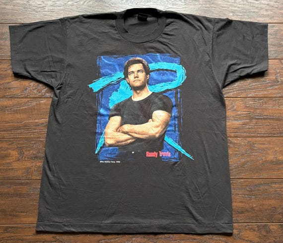 1992 Vintage Western Randy Travis Country Concert T-S… - Gem