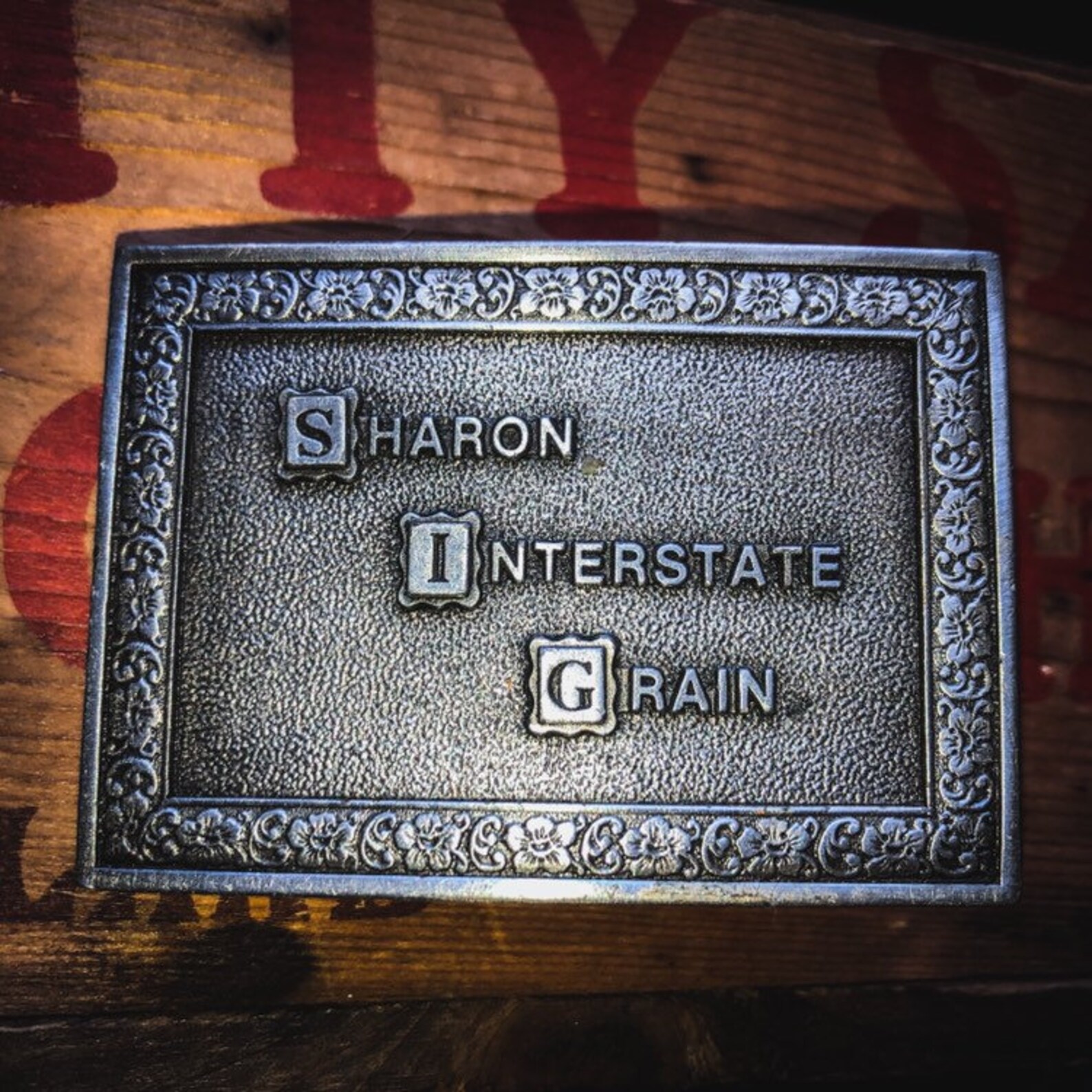 1977 Vintage Sharon Interstate Grain Buckle by Captain Hawks - Etsy