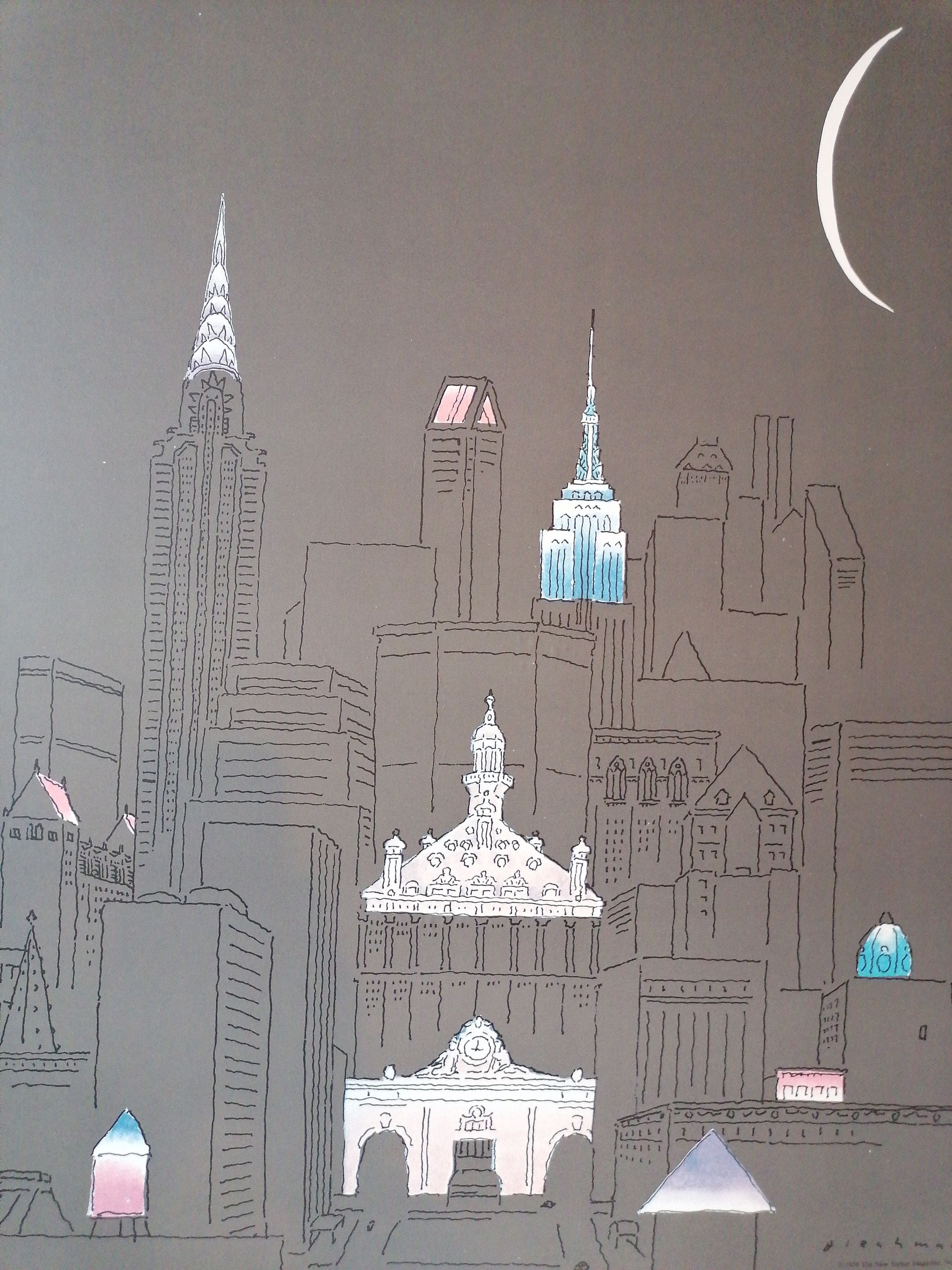 Original Vintage American Litho Posters the New Yorker R.O. Blechmann ...