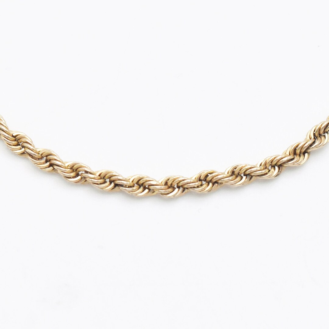 10k Yellow Gold Estate 25 Rope Style Chain/necklace - Etsy