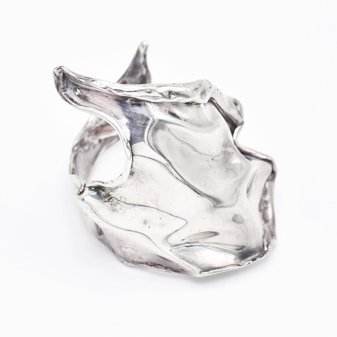 Sterling Silver Carey Boone Nelson Abstract 3.5 Cuff Bracelet - Etsy