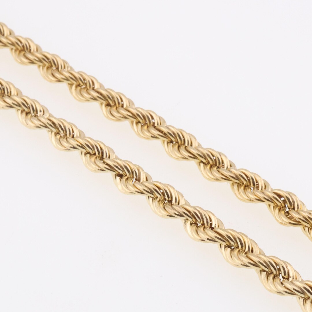 14k Yellow Gold Estate 24 Rope Style Link Chain/necklace - Etsy