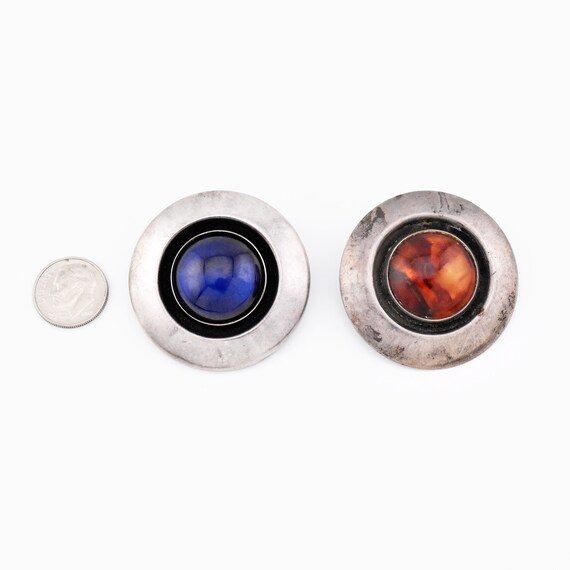 Pair of Niels Erik From Danish Modernist Gemstone Bro… - Gem