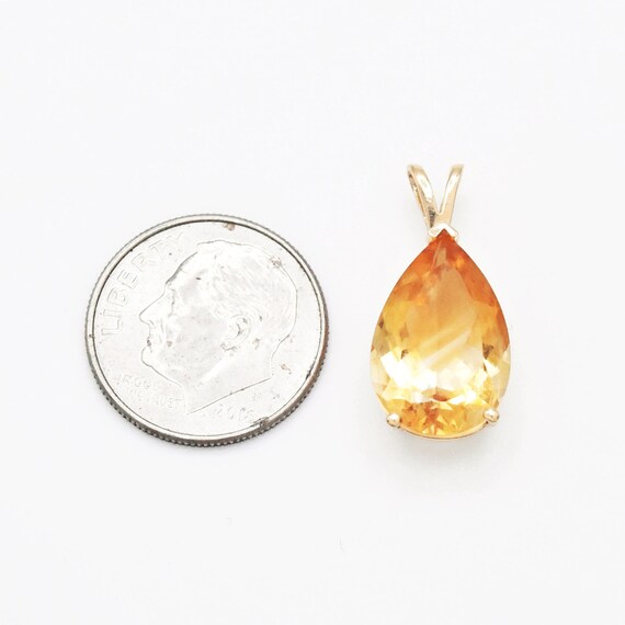 14k Yellow Gold Estate Teardrop/Pear Shape Yellow Cit… - Gem