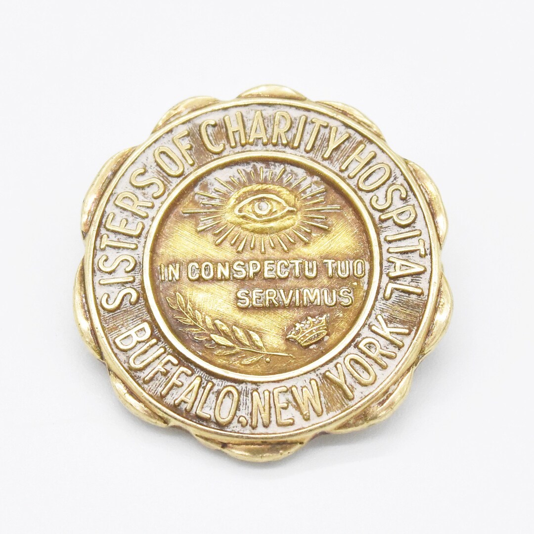 10k Yellow Gold Vintage Sisters of Charity Hospital Buffalo, NY Pin - Etsy