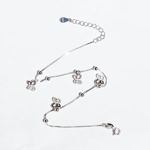 New Sterling Silver 925 Dangle Butterfly Animal Anklet Ankle Bracelet ...