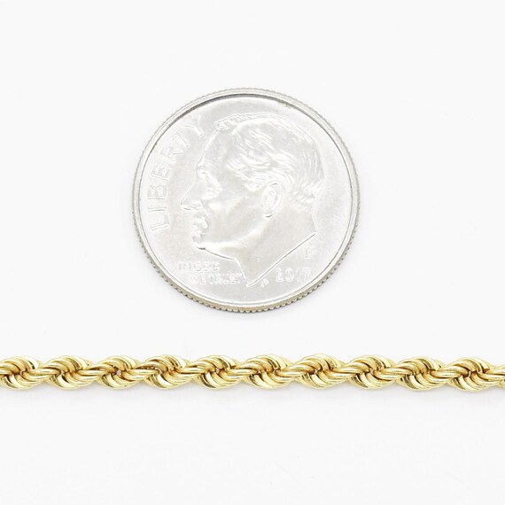 16.25" Rope Style Estate Chain/Necklace 14k Yellow Go… - Gem