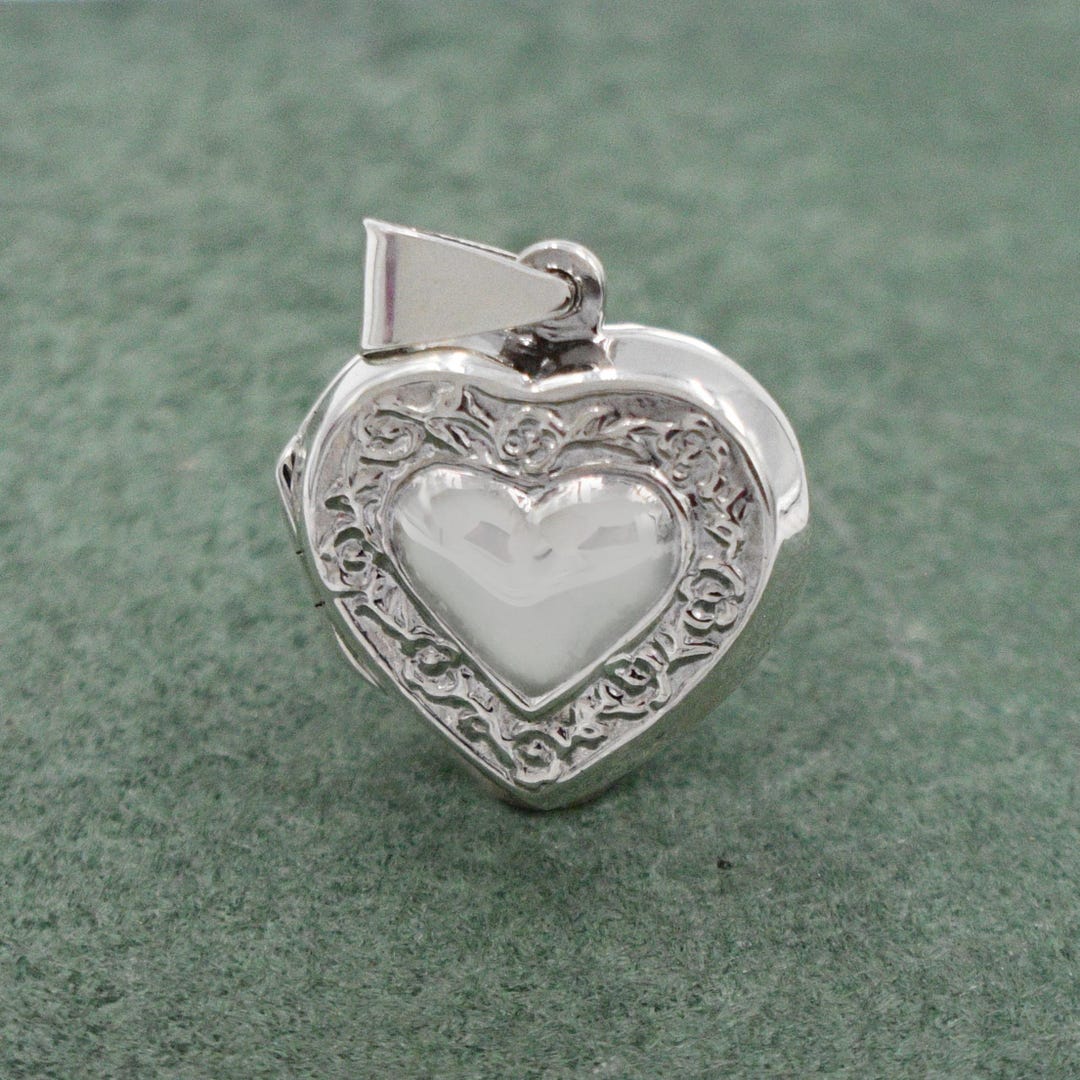 New Sterling Silver 925 Heart/love Locket Dangle/drop Pendant - Etsy
