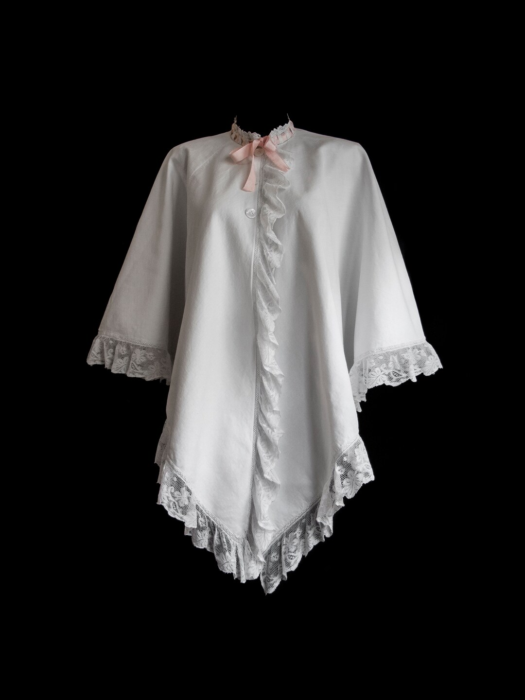 Original and Elegant Antique Brushed Cotton Perelin Cape. XIX Century ...