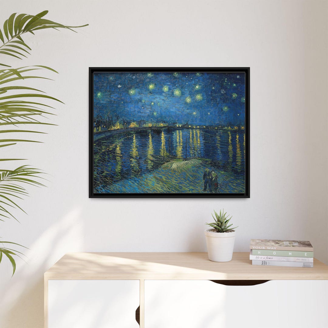 Vincent Van Gogh Starry Night Over the Rhone Famous Impressionism Oil ...