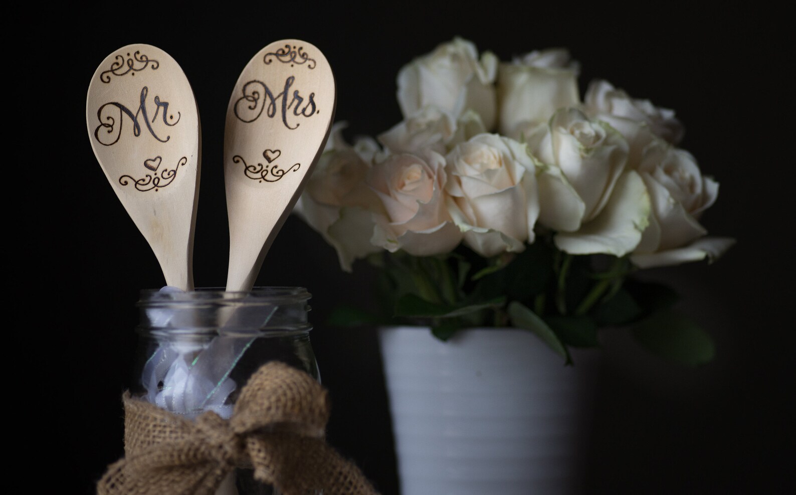 Wood Burned Spoons-mr. and Mrs. Set - Etsy