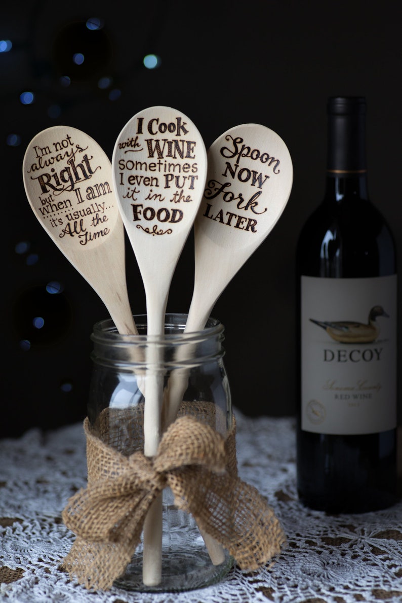 Custom Design- Wood Burned Spoon - Etsy