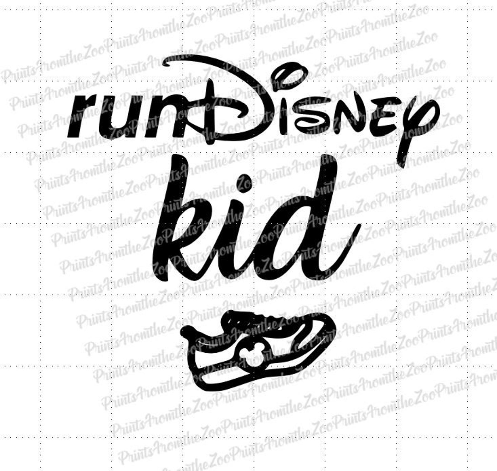 Rundisney Inspired Running Kid Svg/cut File Download - Etsy