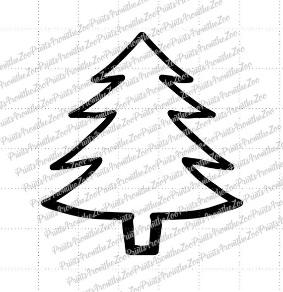Christmas Tree Outline SVG/Cut File Download | Etsy