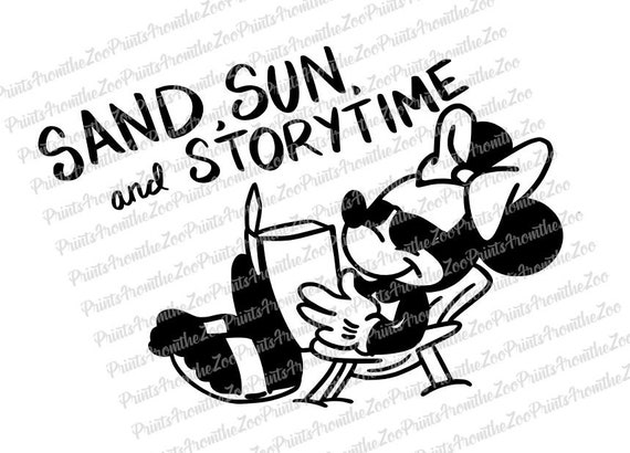 Sand Sun and Storytime Minnie Inspired SVG/Cut File - Etsy España