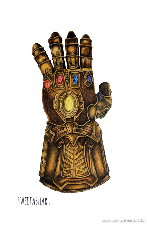 Gauntlet illustration art print | Etsy