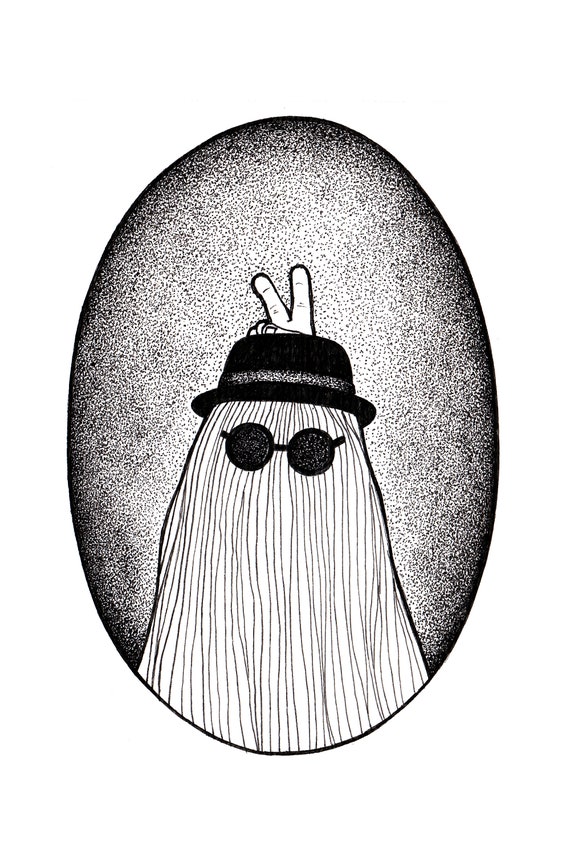 Cousin It and Thing Family Portrait Illustration Art Print | Etsy