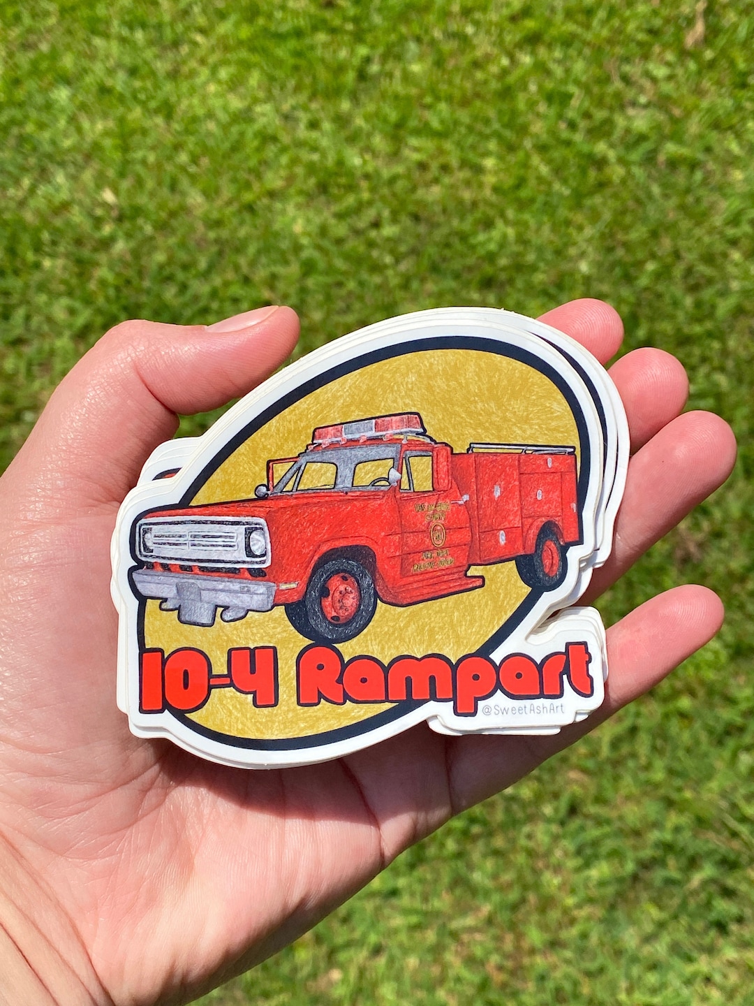 Squad 51 10-4 Rampart Sticker Art Illustration Sticker - Etsy