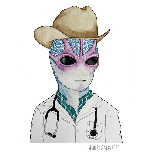 Alien Illustration - Etsy