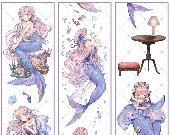 Washi Tape Sample, Becoming A Froth Masking Tape, Mermaid Illustration ...