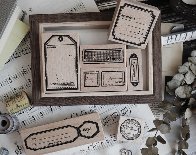 CLEARANCE *** Vintage Labels Original Design Wooden Stamps, Labels ...