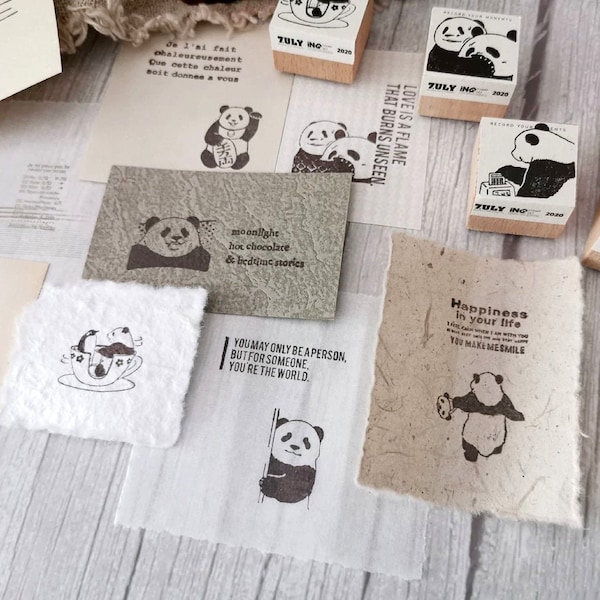 Panda Stamp - Etsy