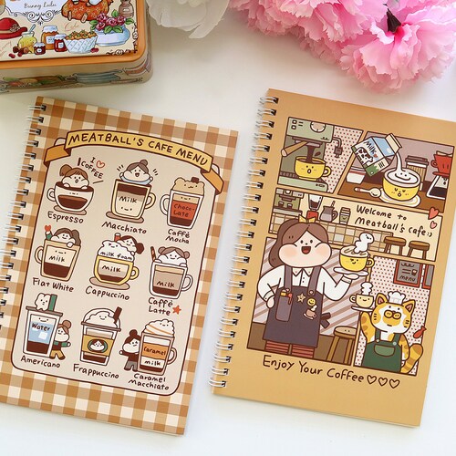 Meatball Soda Series Notebook Journal Softcover Spiral Bound - Etsy