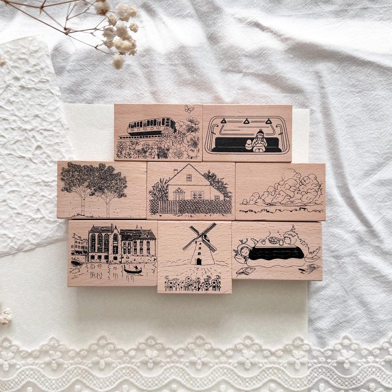 Rubber Stamps With Train - Etsy