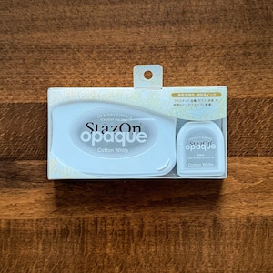 Stazon Opaque White Ink Kits, Cotton White, High Coverage Stamping Ink ...